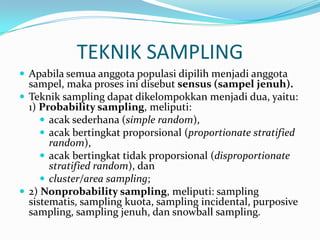 Menentukan ukuran sampel | PDF