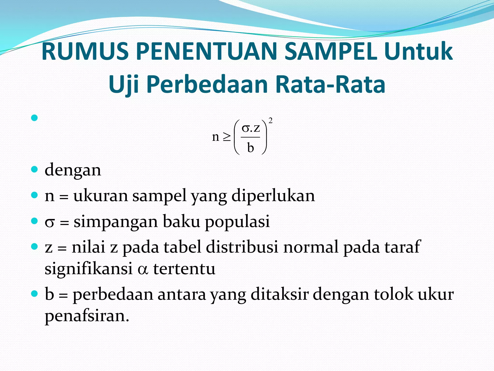 Menentukan ukuran sampel | PDF