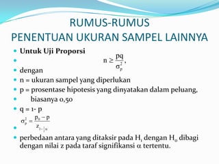 Menentukan ukuran sampel | PDF