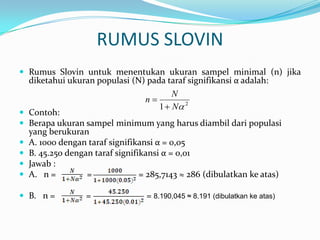Menentukan ukuran sampel | PDF