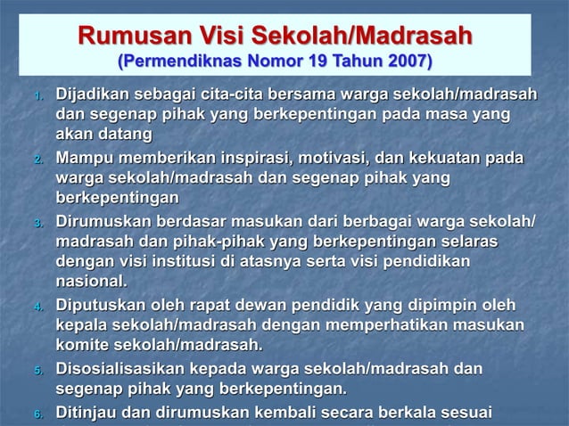 menentukan visi misi sekolah.ppt