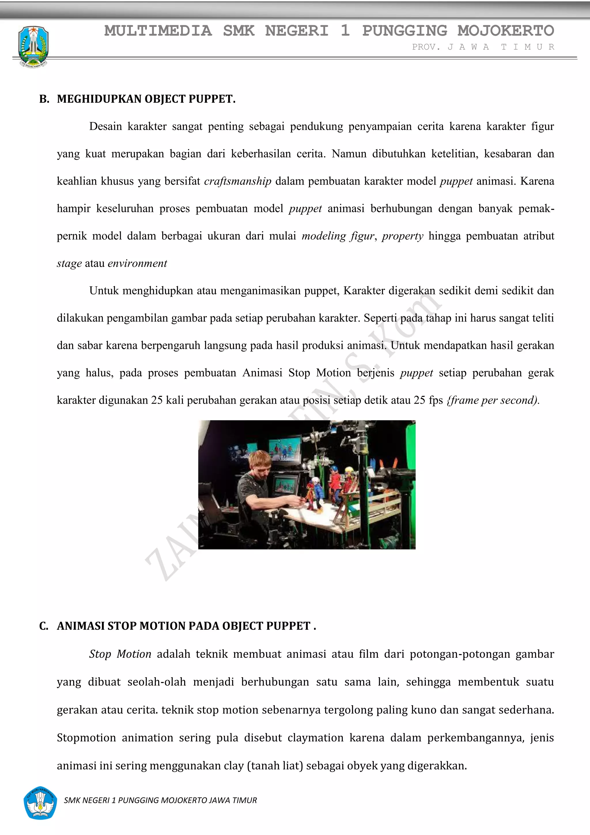 KD 3.6 Menerapkan gerak digital puppetter pada animasi 2 d | PDF