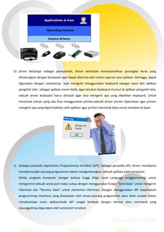 KOMPUTER DAN JARINGAN DASR KD : Menerapkan instalasi driver perangkat ...