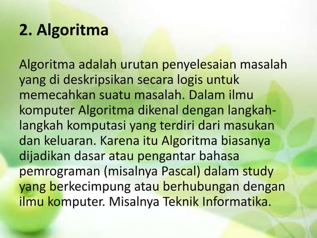 Menerapkan logika dan algoritma pada komputer | PPTX