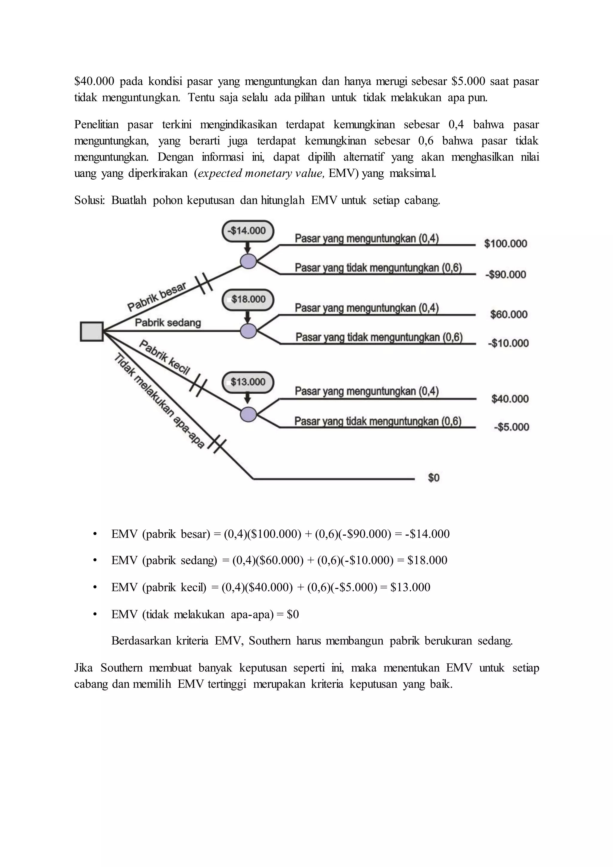 Menerapkan pohon keputusan pada keputusan kapasitas | DOCX