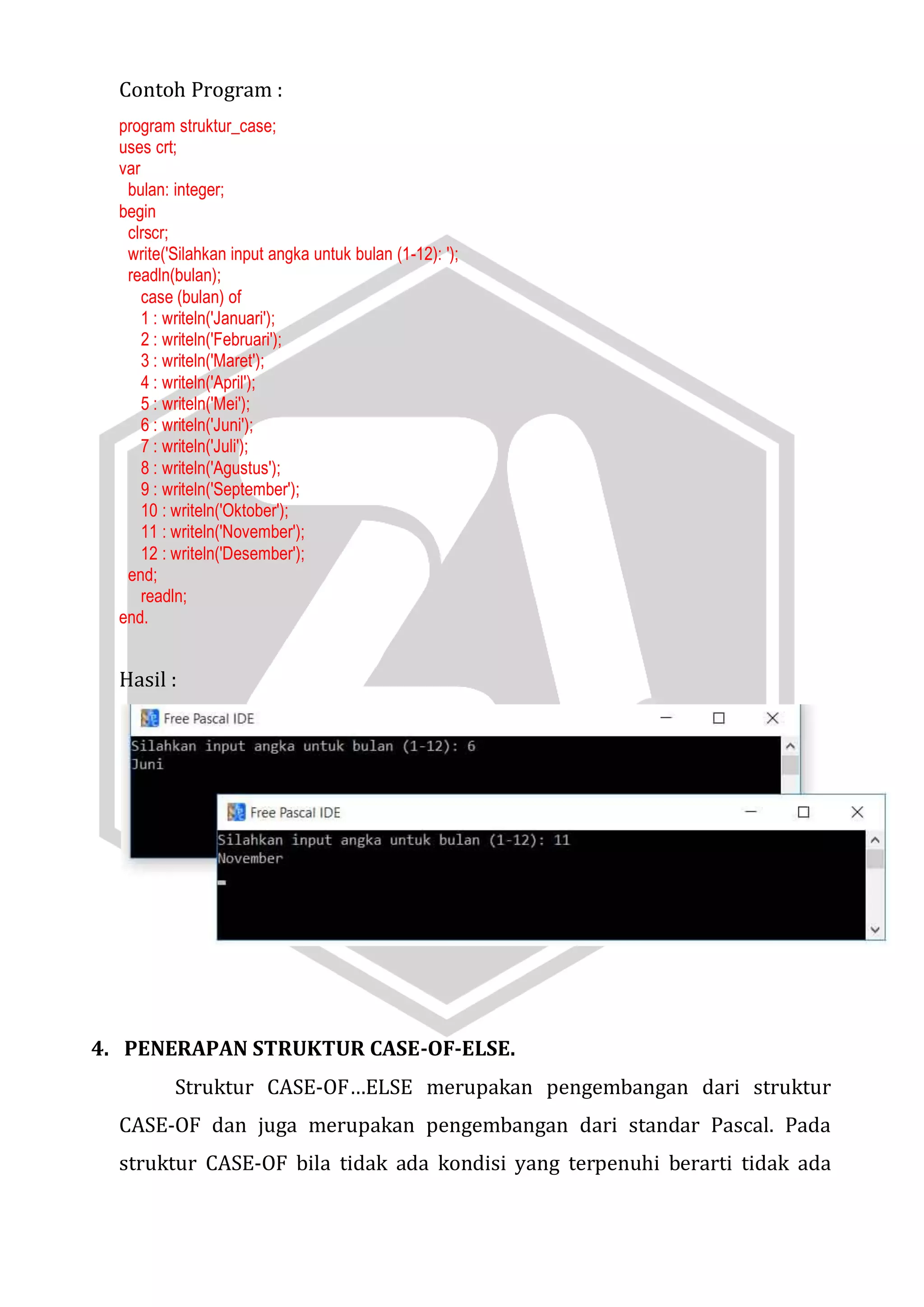 Menerapkan struktur kontrol percabangan dalam bahasa pemrograman | PDF