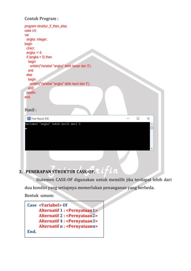 Menerapkan struktur kontrol percabangan dalam bahasa pemrograman | PDF