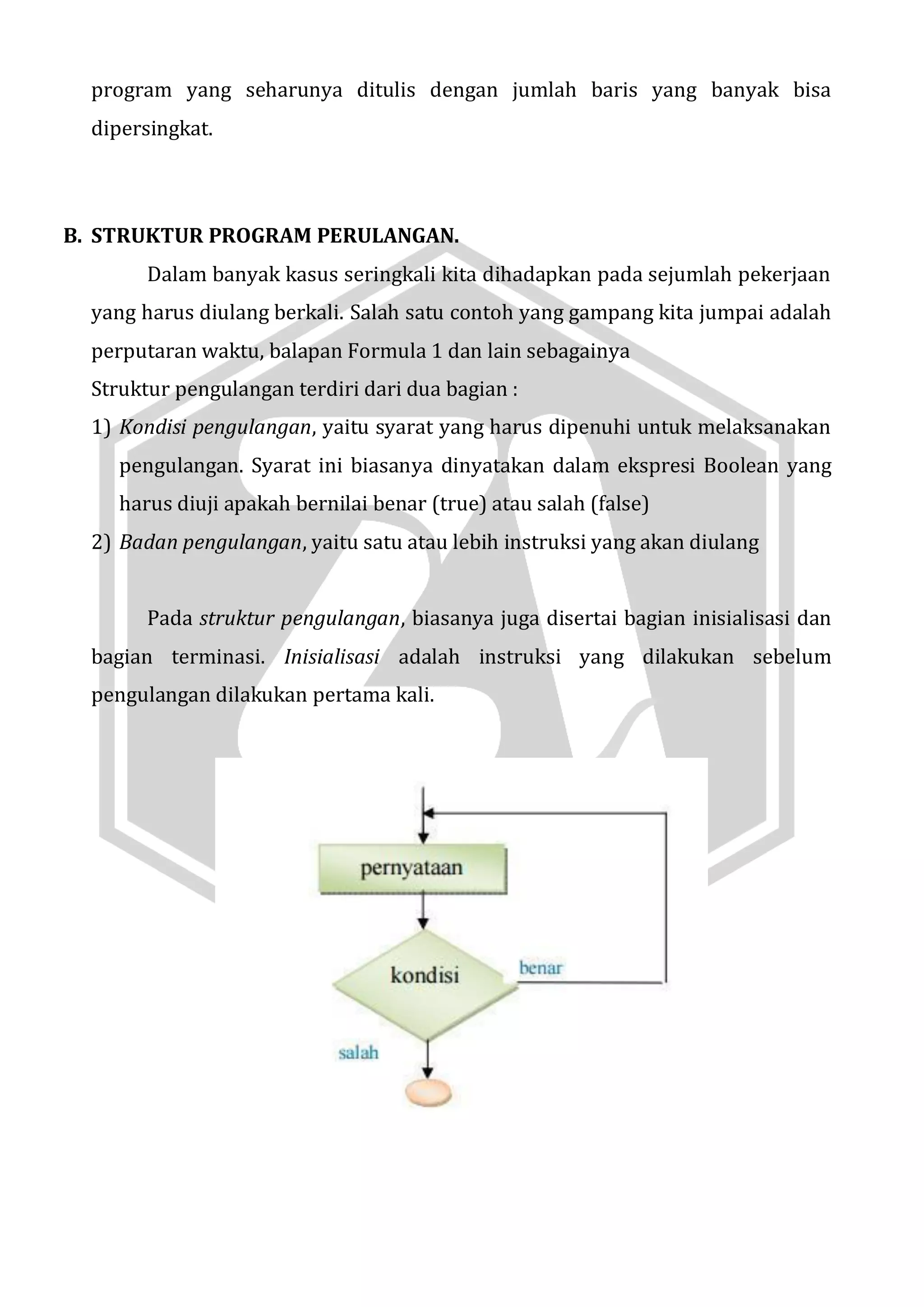 Menerapkan struktur kontrol perulangan dalam bahasa pemrograman. | PDF