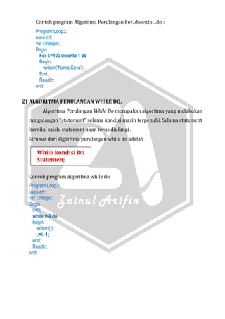 Menerapkan struktur kontrol perulangan dalam bahasa pemrograman. | PDF