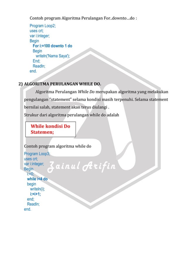 Menerapkan struktur kontrol perulangan dalam bahasa pemrograman. | PDF