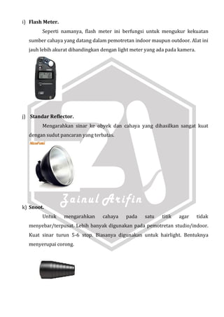 Menerapkan tata cahaya dalam pengambilan gambar | PDF