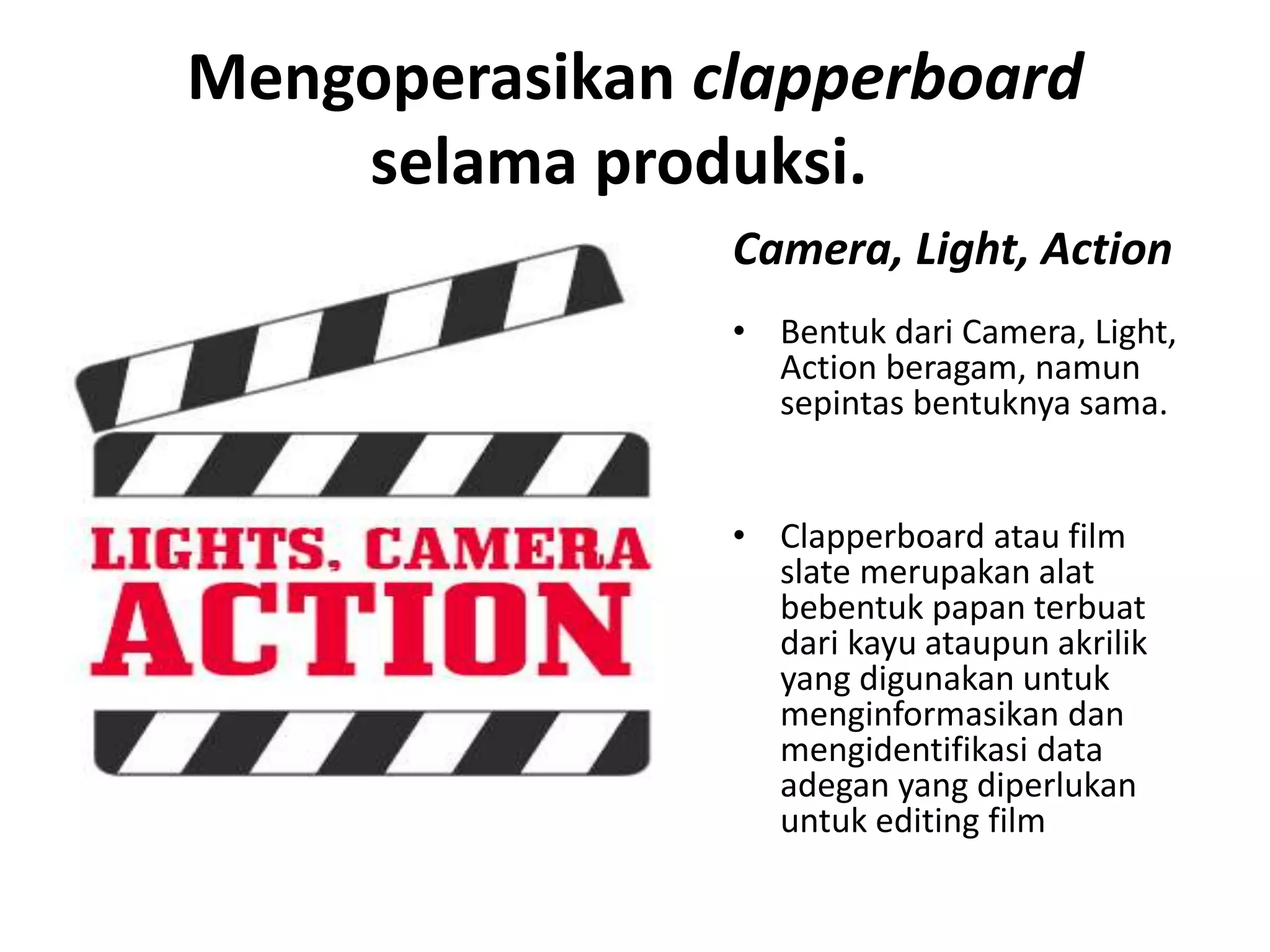 Menerapkan Teknik Pengambilan Gambar Produksi | PPTX