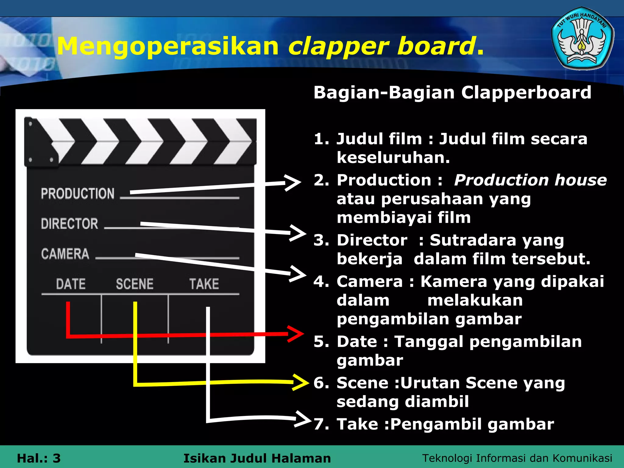 Menerapkan teknik pengambilan gambar produksi kd 6 ind | PPT
