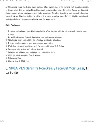 Men Face Care Products | PDF