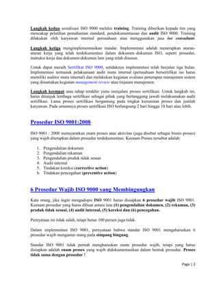 Mengadopsi Sistem Manajemen Mutu ISO | PDF