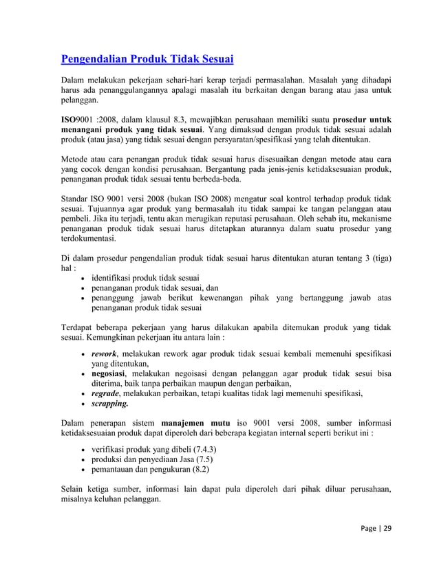 Mengadopsi Sistem Manajemen Mutu ISO | PDF