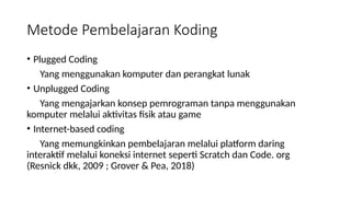 Mengajar Koding tanpa Pusing solusi praktis dengan scratch | PPTX