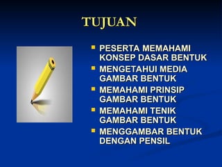 MENGAJAR MENGGAMBAR BENTUK seni rupa dan desain | PPT