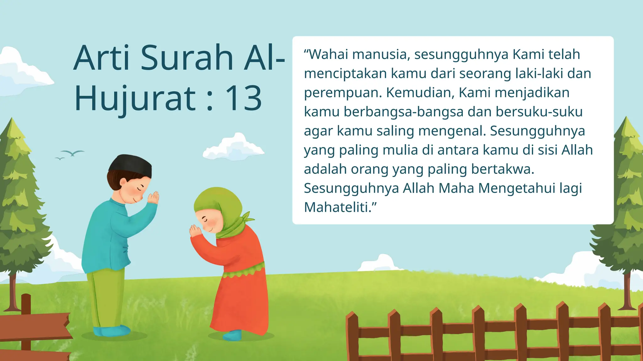 Mengaji Q.S. Al-Hujurat Ayat 13 dan Hadis tentang Keragaman Presentasi ...