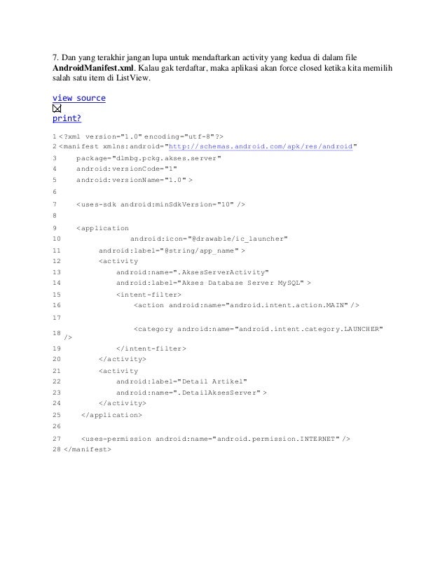 Mengakses Data Dari Database My Sql Di Listview Dengan Json