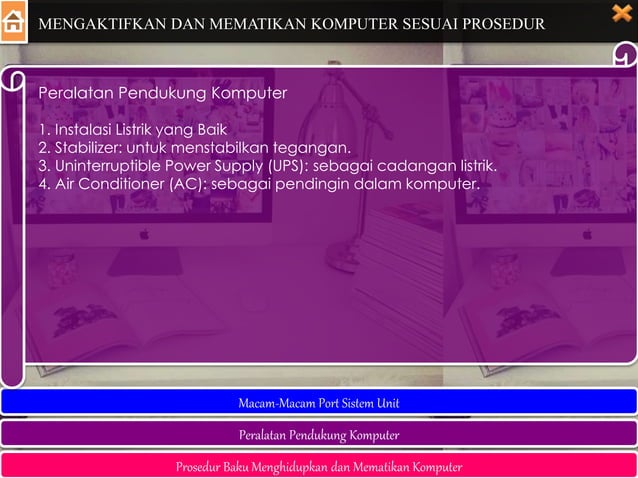 Mengaktifkan dan mematikan komputer sesuai prosedur | PPTX