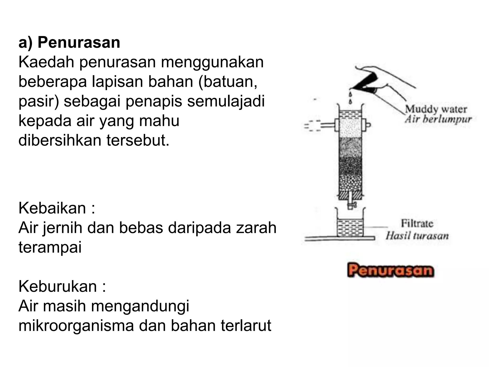 Sains T2 Menganalisa kaedah pembersihan air | PPTX