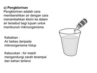 Sains T2 Menganalisa kaedah pembersihan air | PPTX