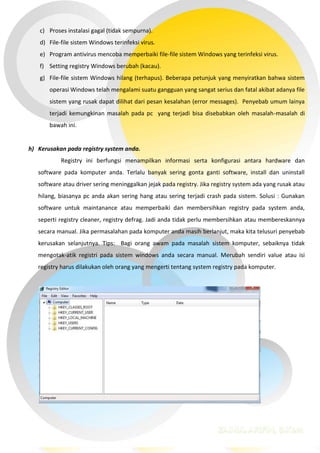 Menganalisis permasalahan pada instalasi software aplikasi | PDF