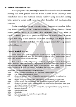 KD. Menganalisi video sesuai naskah produksi. | PDF