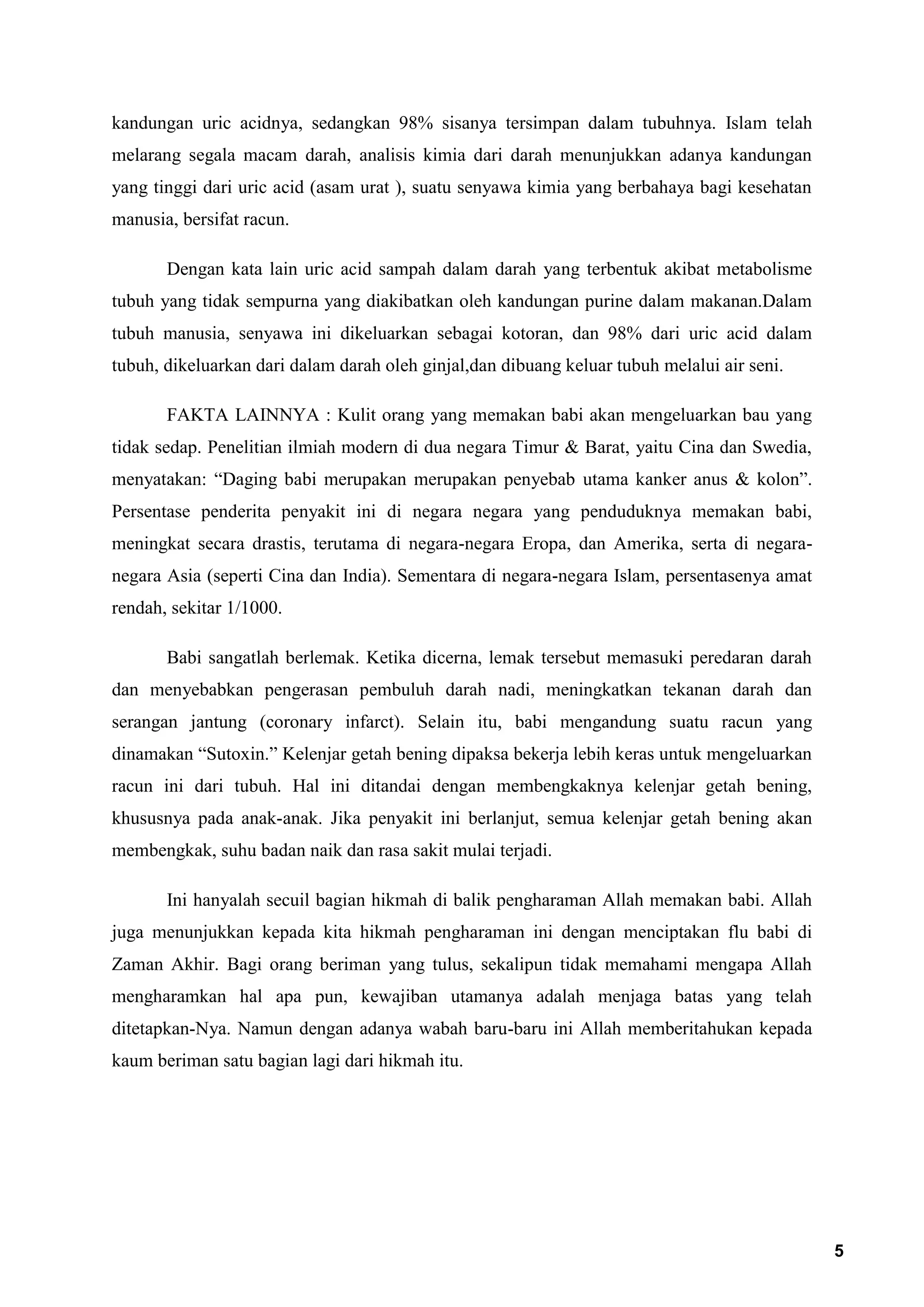 Mengapa babi haram dikonsumsi | PDF