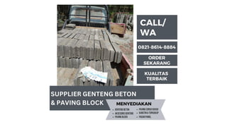 Mengapa Paving Beton Adalah Pilihan Terbaik untuk Konstruksi Anda | PDF