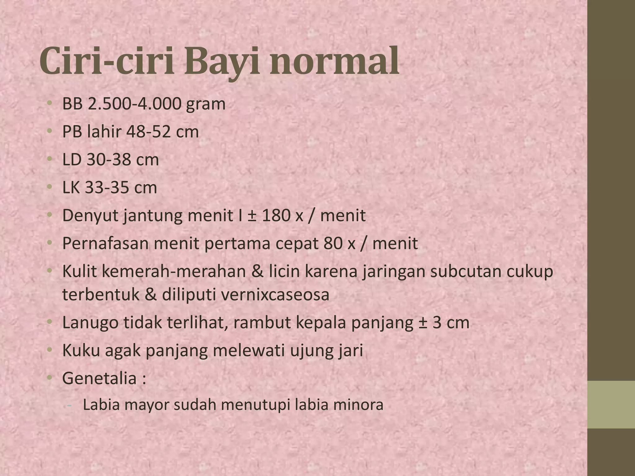 dasar perawatan bayi baru lahir | PPTX