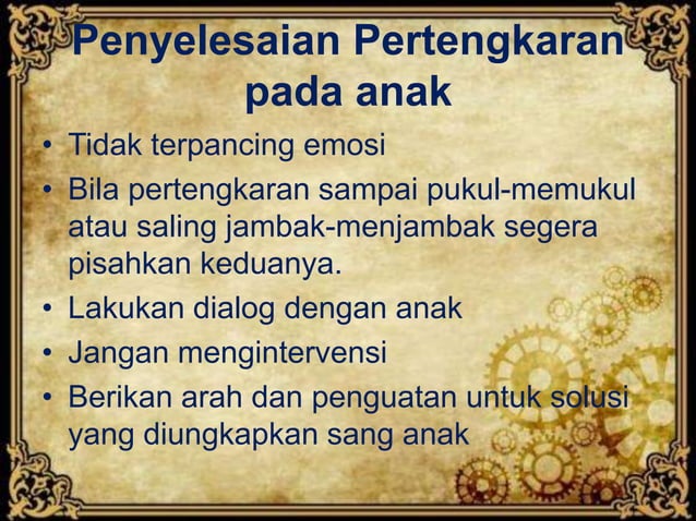 Mengatasi pertengkaran anak (sd) | PPTX