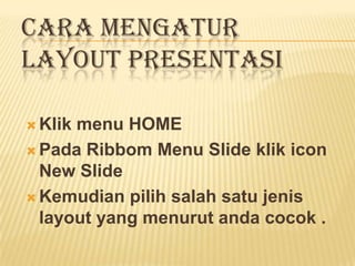 Mengatur layout | PPTX