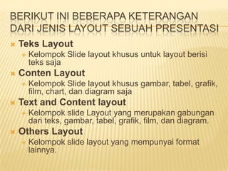 Mengatur layout | PPTX