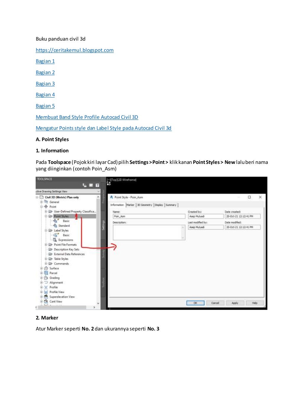 Mengatur Points style dan Label Style pada Autocad Civil 3d.docx