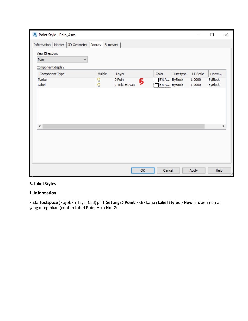 Mengatur Points style dan Label Style pada Autocad Civil 3d.docx