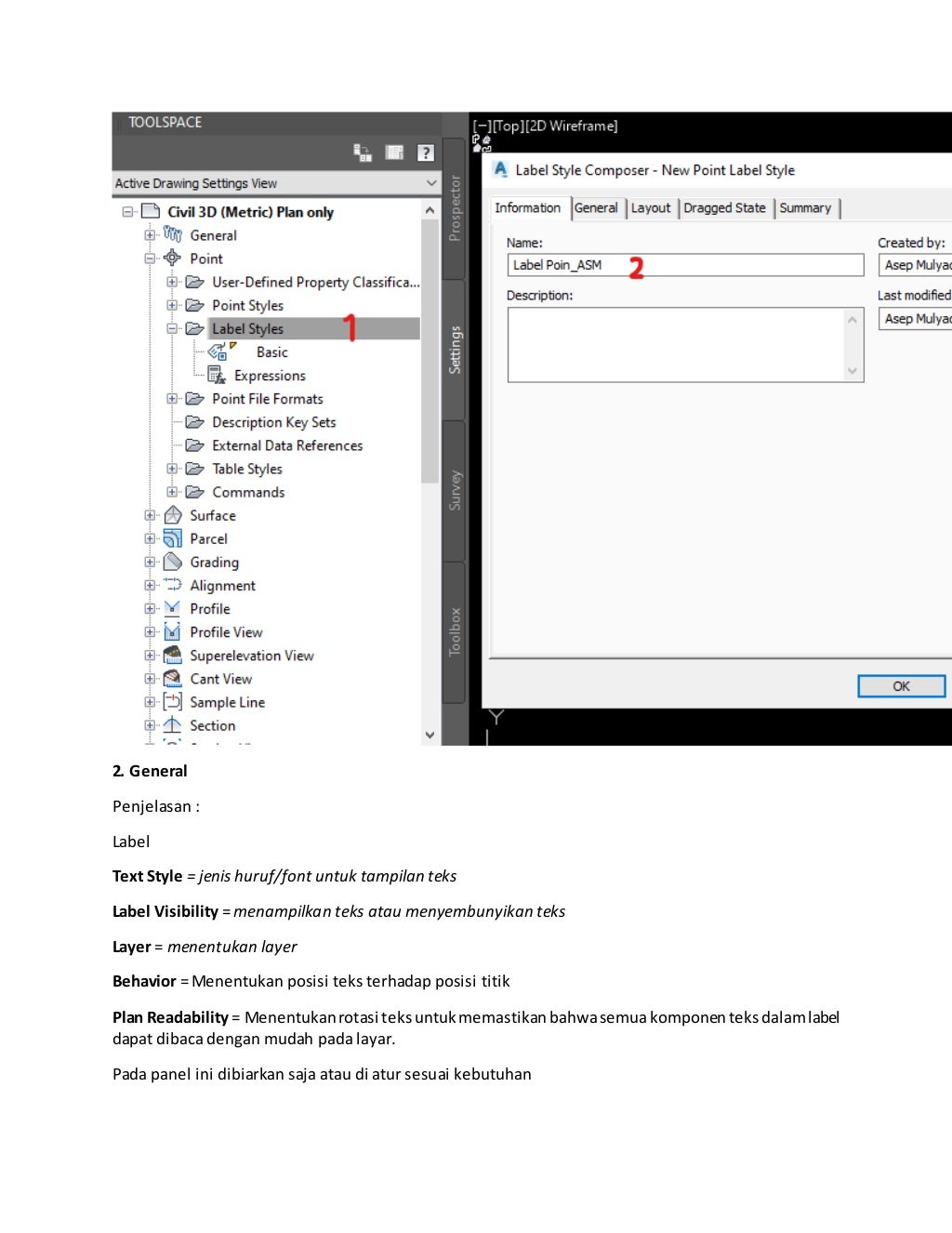 Mengatur Points style dan Label Style pada Autocad Civil 3d.docx