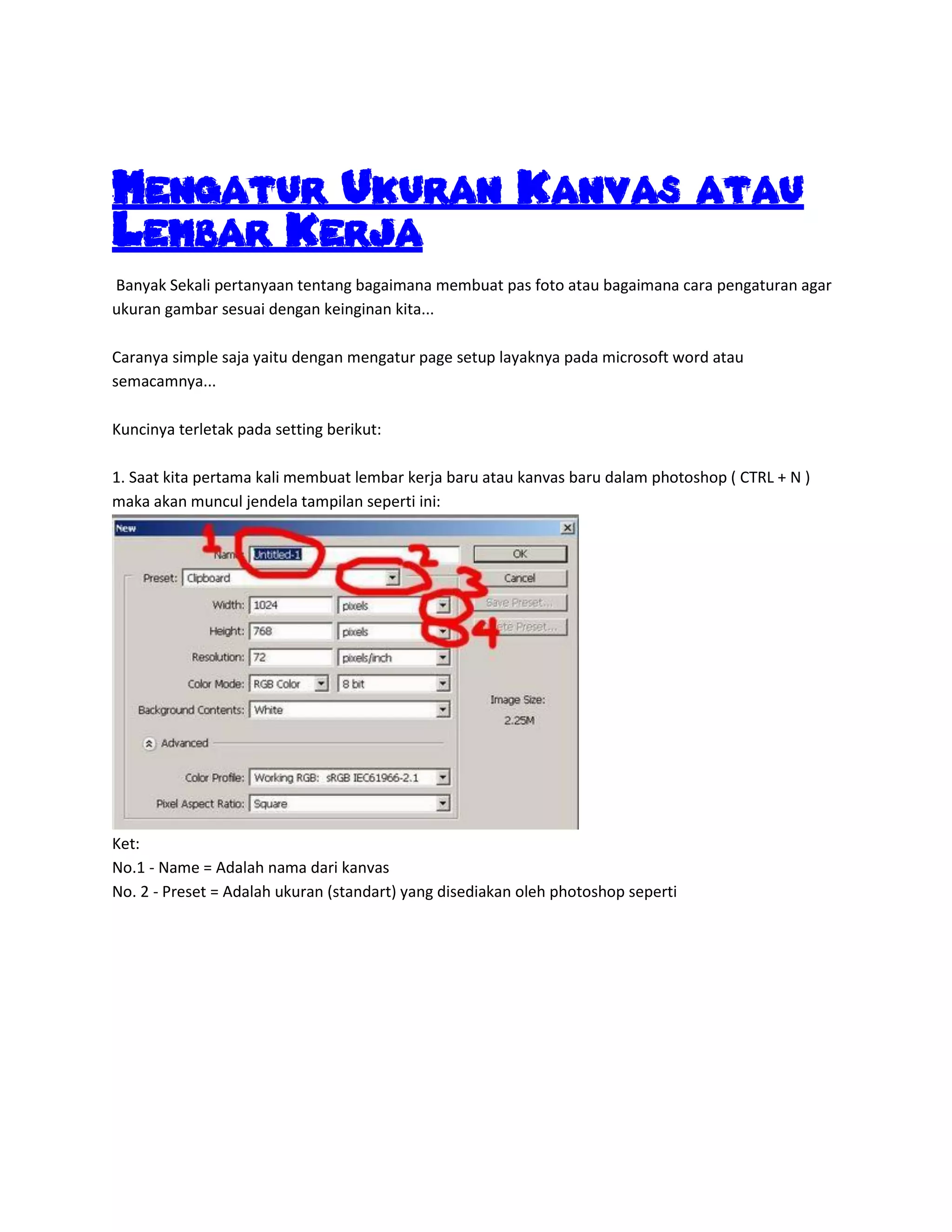 Mengatur ukuran kanvas atau lembar kerja | PDF
