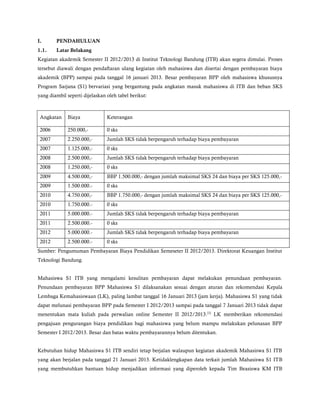 Mengawal kesejahteraan mahasiswa program sarjana institut teknologi bandung pada kegiatan ...