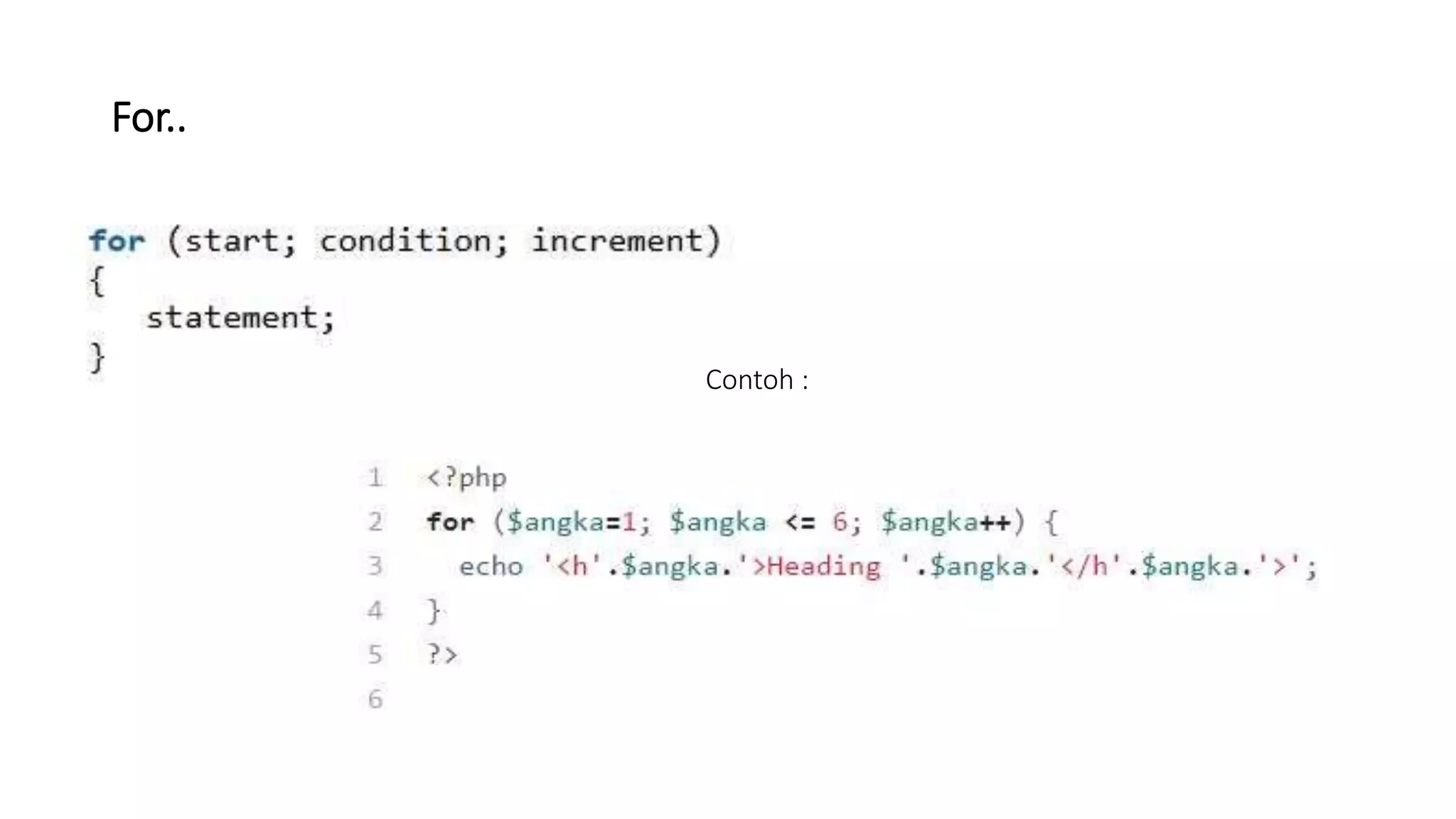 Mengetahui macam macam perulangan pada php | PPTX