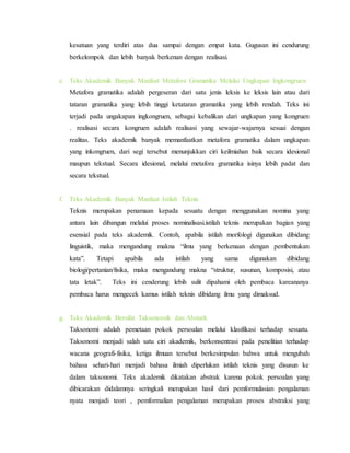 Mengeksplorasi teks akademik dalam genre makro | DOCX