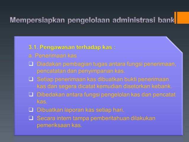 Mengelola administrasi kas bank | PPT
