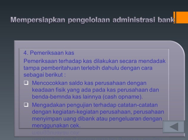 Mengelola administrasi kas bank | PPT