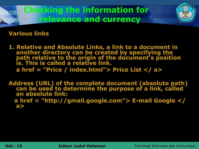 Mengelola isi halaman web1 eng | PPT | Web Design and HTML | Internet