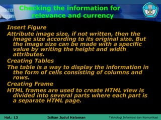 Mengelola isi halaman web1 eng | PPT | Web Design and HTML | Internet