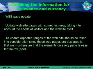 Mengelola isi halaman web1 eng | PPT | Web Design and HTML | Internet
