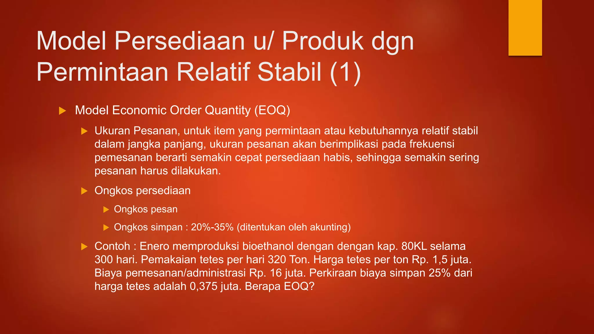Mengelola persediaan pada supply chain | PPTX
