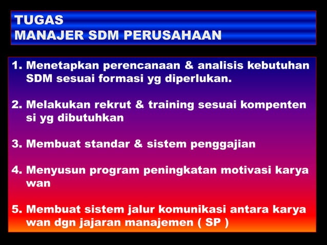 Mengelola sumber daya manusia (sdm) | PPTX