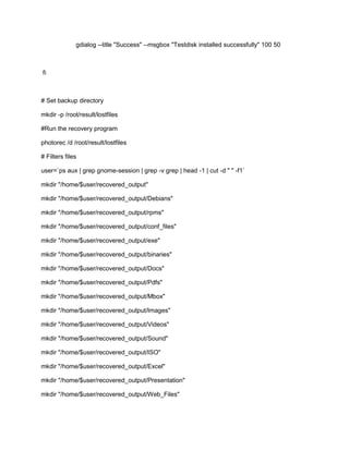 Mengembalikan data yang terhapus atau rusak pada hardisk menggunakan ...